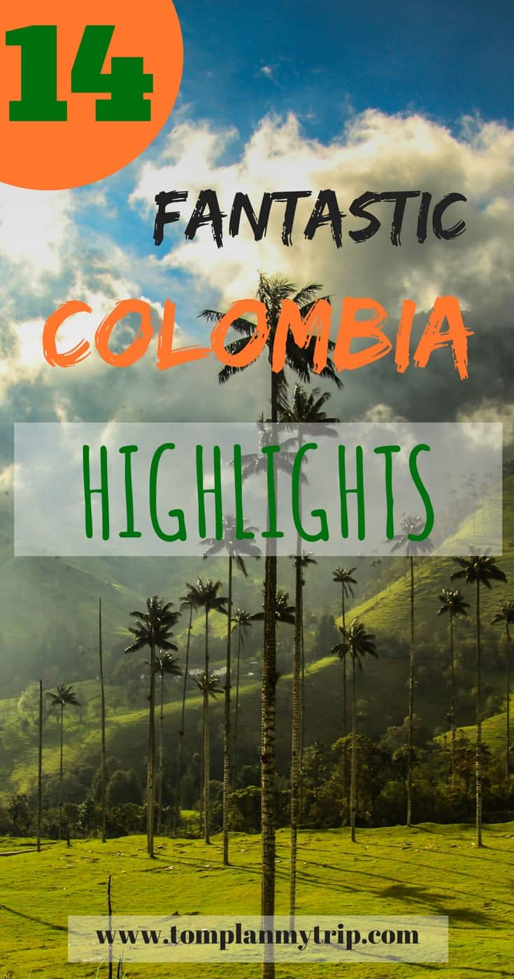 Colombia tourist Attractions Pin - Tomplanmytrip: Colombia Travel agency