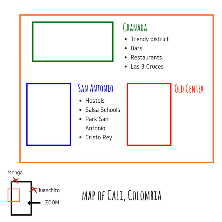 Map of Cali - Tomplanmytrip: Colombia Tours & Itineraries